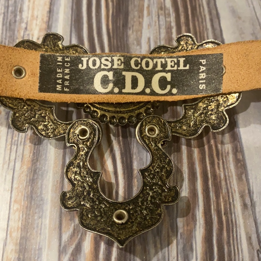 Jose Cotel C.D.C. Paris 80’s Vintage Leather Belt - Gem